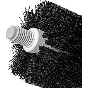 SPARTA Flo-Pac Floor Drain Brush Head Only, 4 Inch Diameter for Cleaning, Kitchen, Bathroom, And Janitorial Use, Plastic, 5.5 Inches, Black, (Case of 6)