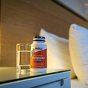 NOW Supplements, Melatonin, Extra Strength 10 mg, Free Radical Scavenger*, Healthy Sleep Cycle*, 100 Veg Capsules