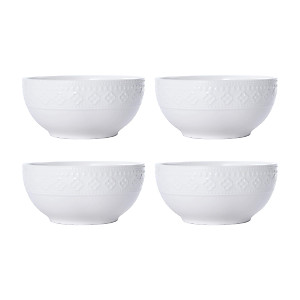 Pfaltzgraff Haisley 12-Piece Dinnerware Set, White