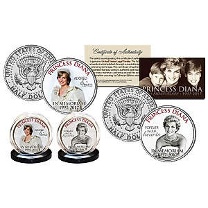 Princess Diana 20th Anniversary Kennedy Half Dollar 2-Coin Set - Wedding Edition