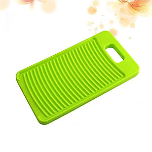 Ipetboom Mini Washboard Plastic Washing Board Household Mini Washboard Portable Laundry Board for Home (Green)