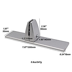 2 Pcs Sneeze Guard Clamp, Bracket Sneeze Guard Shield Base for Countertops, Stick On Heavy Duty Auminum Partition Guard Clamp, Panel Support Clamp Stand for Clear Desktop Counter Reception