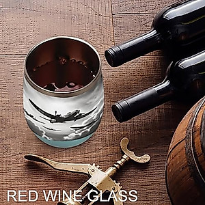 WYUSPGK 304 Stainless Steel Insulated Cup, World War Print Smooth Rim, Durable & Reusable - Perfect for Office, Home, And Travel