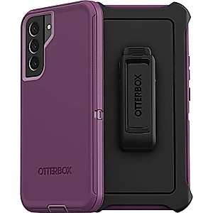 OtterBox Galaxy S22+ Defender Series Case - HAPPY PURPLE, Rugged & Durable, with Port Protection, Includes Holster Clip Kickstand