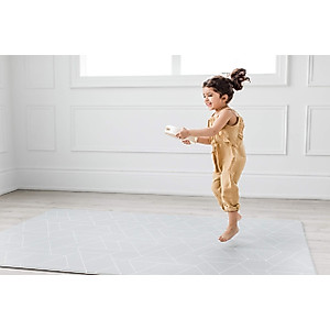 Ofie Mat by LITTLE Bot, Soft Baby Play mat, Reversible Foam Floor mat, Waterproof, 6.5 ft x 4.5 ft, Durable and Non-Toxic (Zen line, Large)