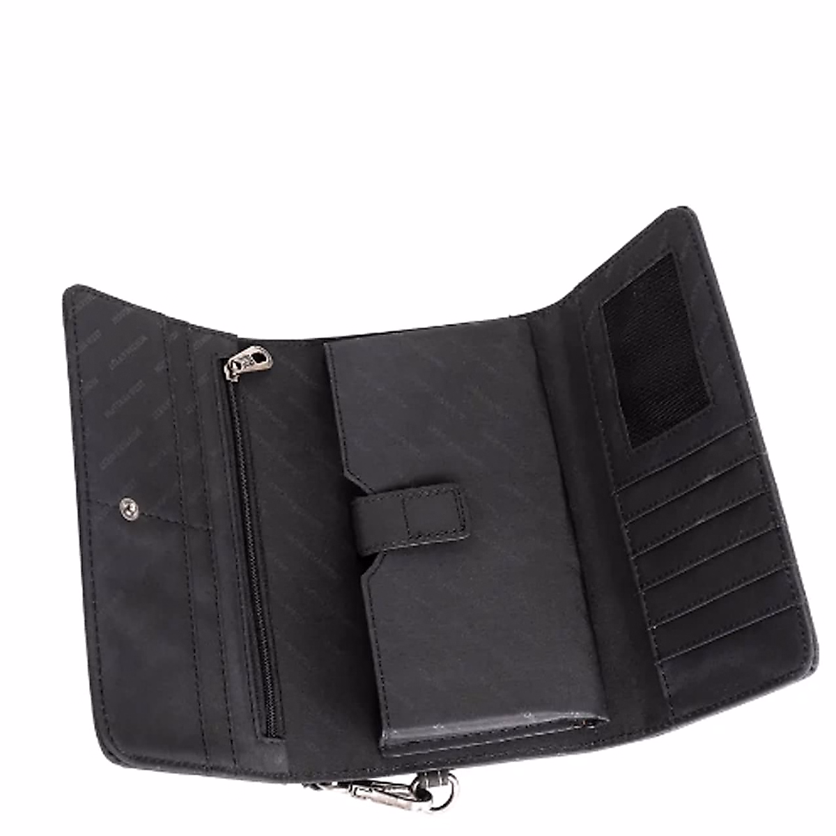 Montana West Womens Wallet Clutch Wallets Credit Card Coin Bill Try Fold Accordion (Purple Rhinestone Concho)