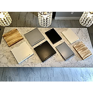 Kitchen Countertop Wooden Caddy Slider Tray | Solid Wood Tray and Frame | Smooth Rolling Wheels | Useful for Coffee Maker/Stand Mixer/Blender (13" X 13", Lightly Scorched)