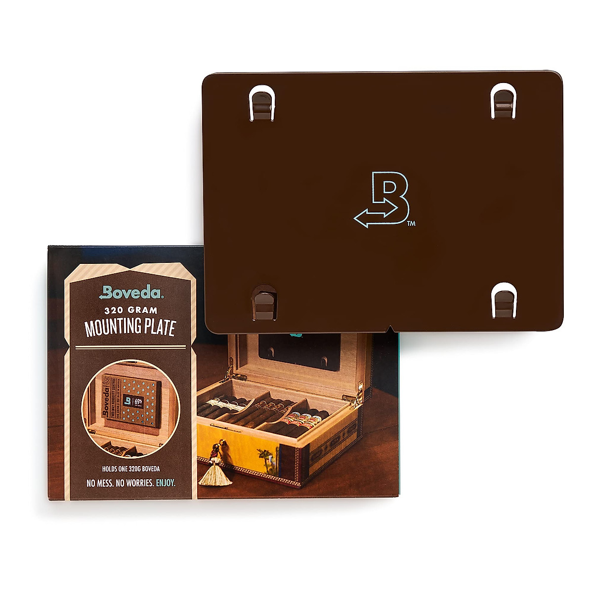 Boveda Metal Boveda Mounting Plate | For Use With One (1) Size 320 Boveda (Sold Separately) | Includes One (1) Mounting Magnet | 1-Count