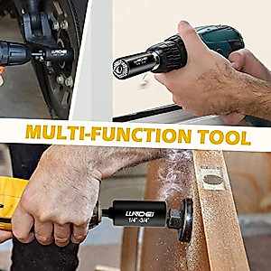 LLNDEI Universal Socket Tool Gift for Men, 11PCS Universal Socket Wrench Screwdriver Bit Set Quick Release Adapter, Self-adjusting Socket Standard 1/4"-3/4" Metric 7-19mm for DIY Home Improvement