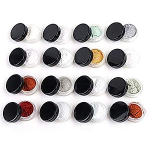 Tosnail 120 Pieces 3 Gram Clear Plastic Jars with Black Lids Round Storage Containers Lip Balm Containers Beads Organizer