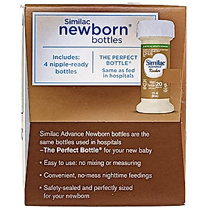 Similac Advance Kosher Infant Formula with Iron, 2 Fl OZ - 4 Bottles (2 Pack = 8 Bottles) Milk Based, Ready To Feed, Resealable Bottle, Cholov Yisroel, (0-12 Months)