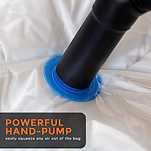 Premium Vacuum Storage Bags 24” x 32” By PackageZoom Space Saving Double-Zip Seal Packing Bags With Hand-Pump For Travel Use Vacuum Sealer Compression Bags For Comforters, Blankets, Clothes, Bedding - 5 Pack