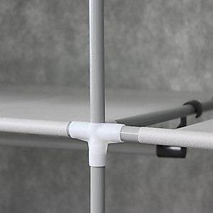 Switch Innovation Storage Closet Portable Temporary Clothing Wardrobe, Free-Standing Clothes Rack, Non-Woven Fabric Dresser, Dorm Room Cupboard, Contemporary Design Big Ben