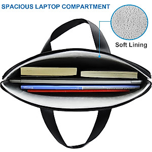Laptop Sleeve Case 15.6 inch, Durable Travel Laptop Bag HandBag Shockproof Protective Computer Cover Carrying Bag Briefcase for 15" 15.6" HP Asus Acer Dell Lenovo Laptop Notebook Ultrabook, (Black)