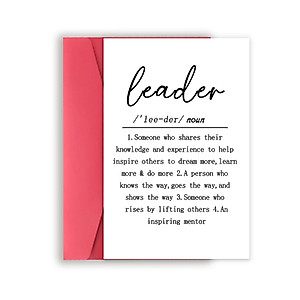 Perfect Bosses Day Card Gifts for Boss Leader, Humor Leader Definition Gift for Boss Lady, Happy Boss's Day Card for Your Leader, Boss Day Card from Staff Coworker Employee, Birthday Card for Leader