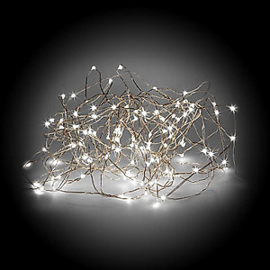 XNNATA Solar String Lights, 33Ft 100 LED Copper Wire Starry String Light, Indoor Outdoor Waterproof Solar Decoration Lights for Gardens, Home, Party Ornaments(White)
