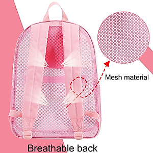 BTOOP Clear Backpack for School Kids Girls with Clear Lunch Box Large See Through Book Bags Heavy Duty Transparent Plastic Backpacks for Teens Women Work Stadium