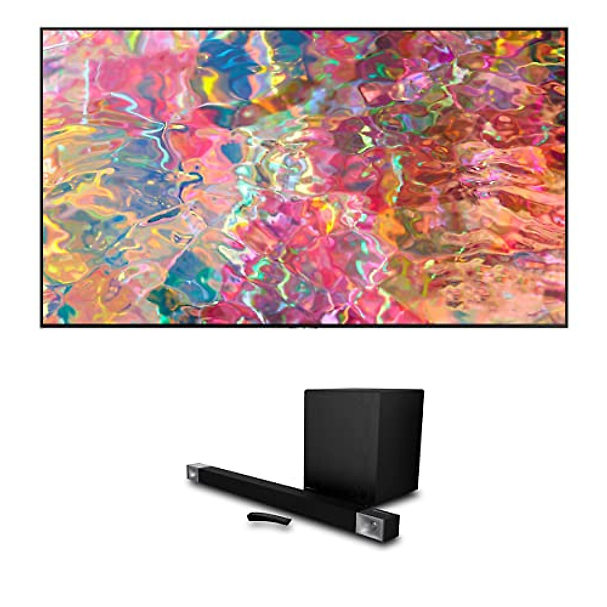 SAMSUNG QN85Q80BAFXZA 85" 4K Ultra HD Smart TV with a Klipsch CINEMA-800 3.1 Dolby Atmos Soundbar with 10" Wireless Subwoofer (2022)