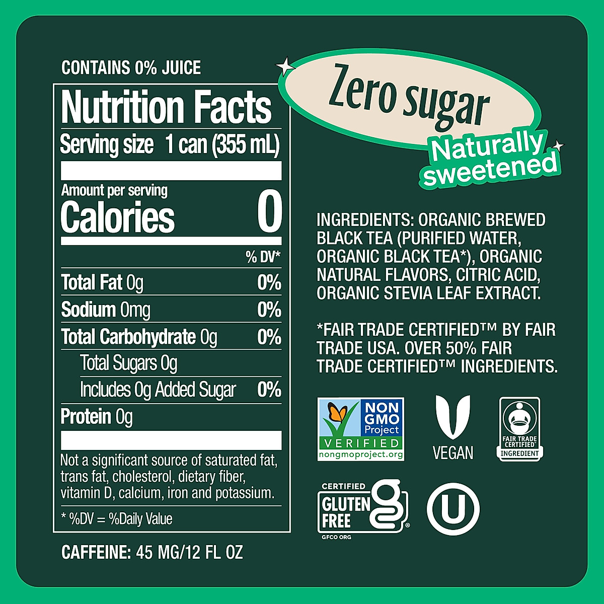 Zevia Organic Sugar Free Iced Tea, Earl Grey Tea Blood Orange, 12 Fl Oz (Pack of 12)