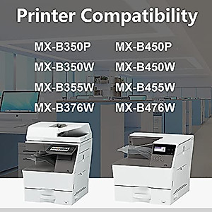 Top Ink Compatible 1PK MX-B45NT Toner Cartridge Replacement for Sharp MX-B350P B350W B355W B376W B450P B450W B455W B476W Printer Ink Cartridge (Black)
