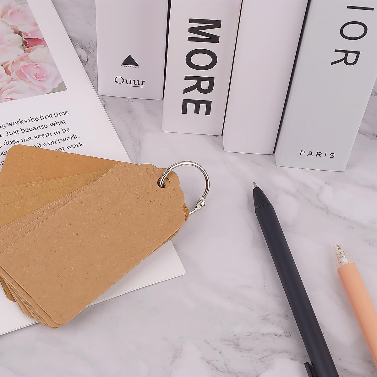 Loose Leaf Binder Rings 1-Inch（100 Pack） Office Book Rings, Nickel Plated Steel Binder Rings, Key Rings, Metal Book Rings, for School，Sliver