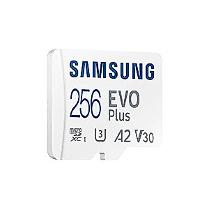 Samsung Evo Plus microSD SDXC U3 Class 10 A2 Memory Card 130MB/s with SD Adapter 2021 (256GB)