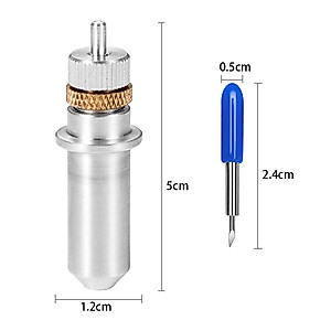 30/45/60 Degree Vinyl Cutter Blades, 40Pcs Tungsten Steel Lettering Blade with 1 Knife Block Housing, Cutting Blades for Roland Cutting Plotter