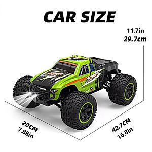 QIYHBVR Remote Control Car for Boys,1:10 Scale Fast RC Cars All Terrain,High Speed 55km/h Rock Crawler RC Truck 4x4 Off Road Vehicle 2.4 GHz Control Birthday Xmas Gift for Kids Adults