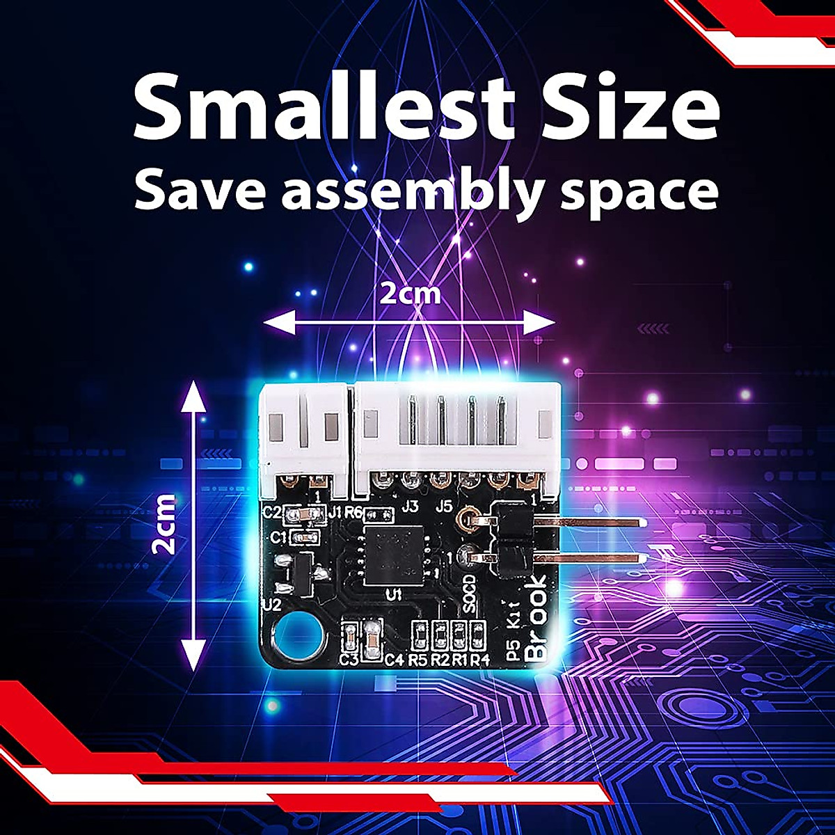 Brook UFB-UP5 Universal Fighting Board Upgrade Kit For PS5 Fighting Games - Small Size PCB Compatible with PS5 Wafer Connector included