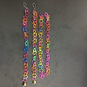 Power of Dream Star Shape Clear Color Chain Links Plastic Neon Toy Parrot Bird Kid DIY 100pcs