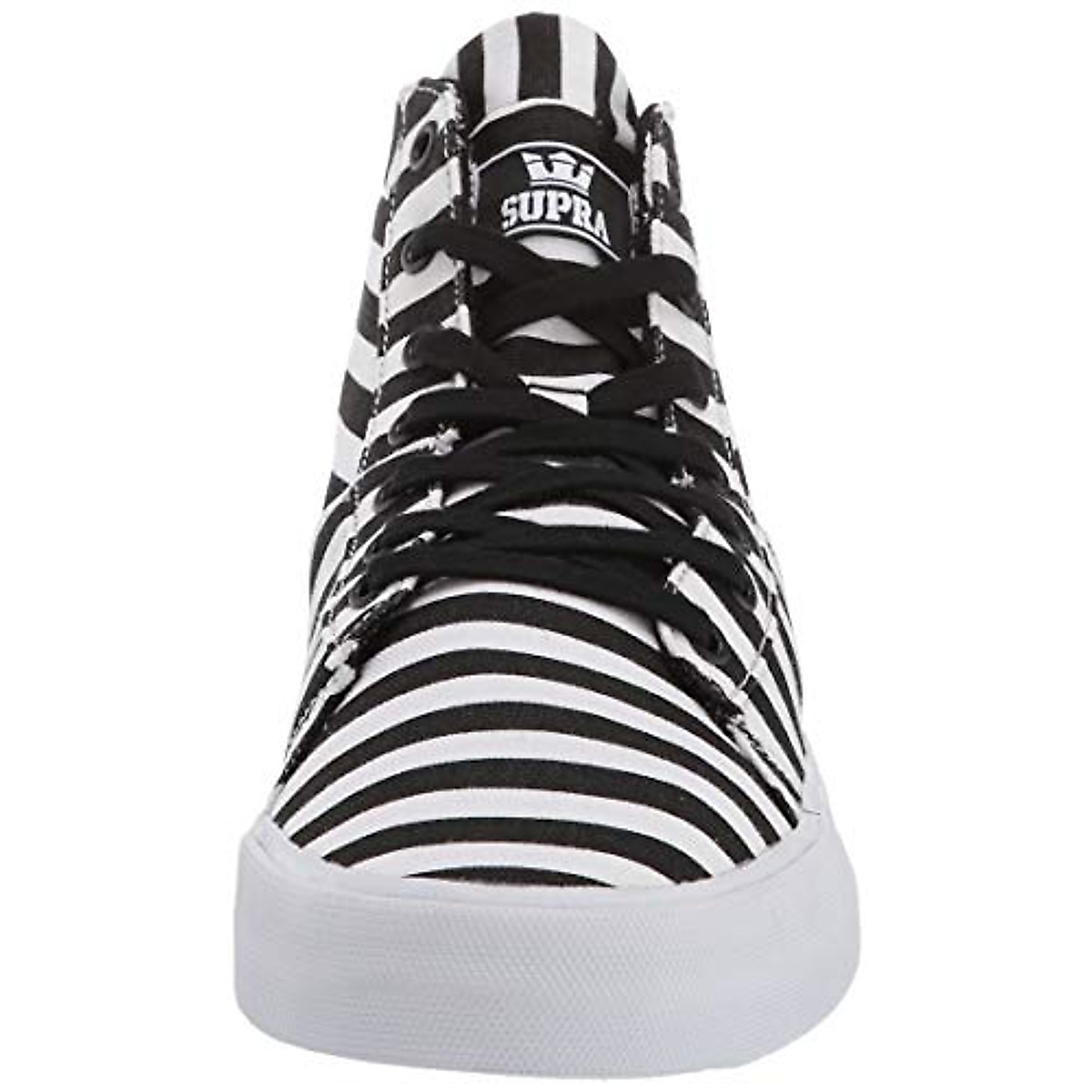 Supra Stacks Mid Black/White Stripe Men's 7, Women's 8.5