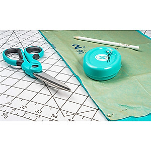 SINGER 00562 9-1/2-Inch ProSeries, 3-Pack Heavy Duty Bent Sewing Scissors Teal