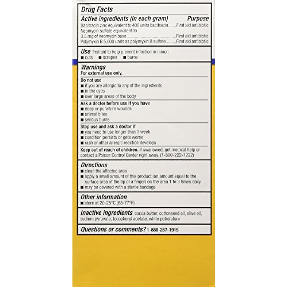 Equate Triple Antibiotic First Aid Ointment, 1 Ounce (Pack of 2) (Compare to Neosporin Active Ingredients) Twin Pack
