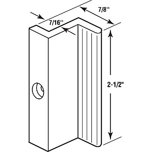 Prime-Line M 6220 2-1/2 In. Clear Acrylic Swinging Shower door Handle (2 Pack)