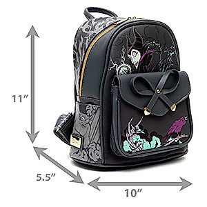 KBNL Villains - Maleficent 11inch Vegan Leather Mini Backpack - A21728,Multicoloured,Medium