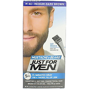 JUST FOR MEN Brush-In Color Gel, Medium-Dark Brown M-40 1 ea (Pack of 2)