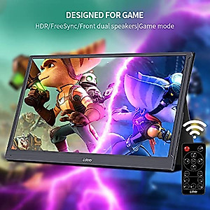 G-STORY 15.6 inch Touchscreen Portable Monitor 1080P Full HD IPS Gaming Display USB-C Portable Gaming Monitor with HDR/FreeSync/Speakers/Mini HDMI for PS5 PS4 Xbox Series NS, Laptop PC Phone MAC