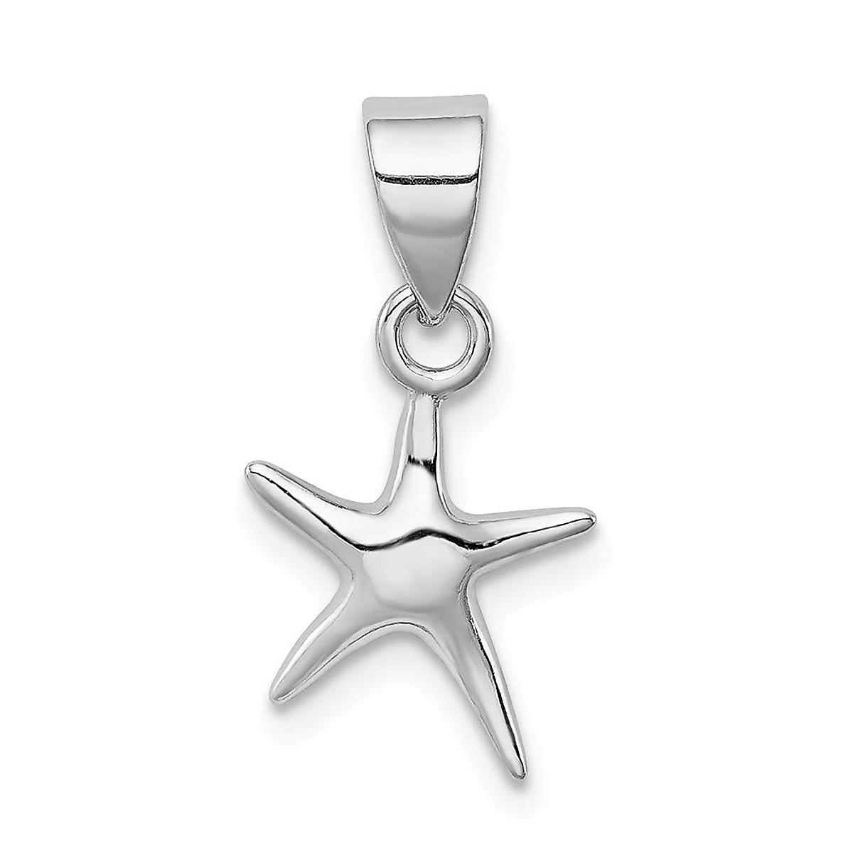 BillyTheTree Jewelry Rhodium-Plated Sterling Silver Starfish Pendant