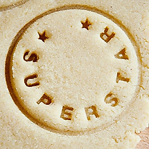Suck UK Customisable Cookie Stamp Alphabet Cookie Cutters Personalized Cookie Stamp For Baking Silicone Baking Molds & Cookie Decorating Supplies Cookie Press Baking Kit & Baking Gifts