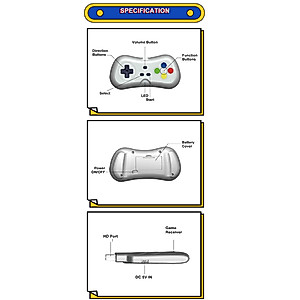 AOXIAOAI Mini TV HDMI Game Console 2.4g Wireless Handheld Video Game Build in 638 Classic 8 Bit Game Mini Console