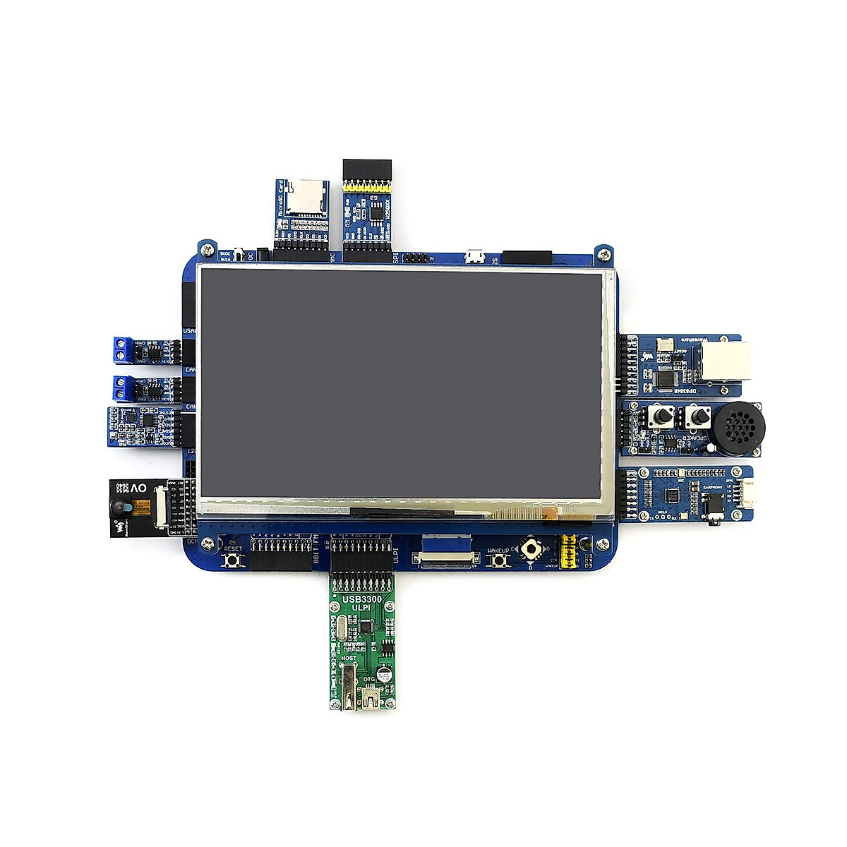 Waveshare OpenH743I-C Package B with 7inch Capacitive Touch LCD (F) The STM32 Development Board Designed for The STM32H743IIT6 Microcontroller