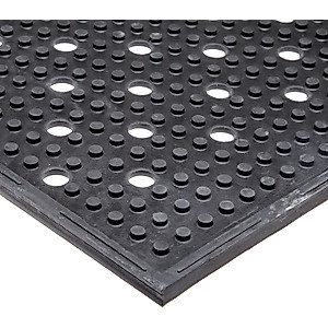 NoTrax T23 Multi-Mat II Reversible Rubber Drainage Mat, 2' X 3' Black