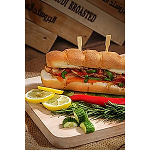 Gmark Bamboo Forks 3.5 Inch 110pc, Mini Food Picks/Bamboo Fruit Picks/Mini Cocktail Forks/Party Forks/Buffet Mini Forks/Two Prongs Cocktail Picks for Appetizer, Cocktail, Pastry, Dessert. GM1031A