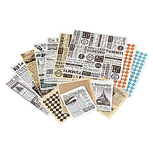 G.E.T. 4-T4000 Brown Cone Basket Liner / Deli Wrap Paper / Double Open Bag Paper Food-Safe Tissue Liners Collection (Pack of 2000)