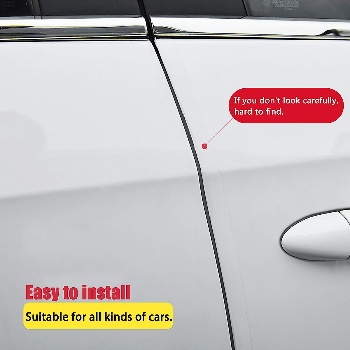 Universal Car Door’s Collision-Proof Strips Car Door Edge Guards Anti-Collision Adhesive Strip Invisible Transparent Bumper, Scratch-Resistant Body, Protect Car Door, Rear Bumper(33Ft x 2.8In)