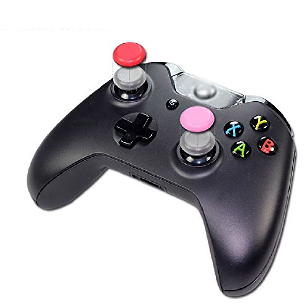 Neuvikter 4 Pcs for PS4 PS3 PS2 Xbox 360 ONE Controller Rubber Silicone Cap Thumbstick Thumb Stick X Cover Case Skin Joystick Grip Grips (Black)