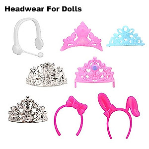 BARWA 40 PCS Doll Accessory Bags Crown Necklace Comb for 11.5 inch Doll Xmas Gift
