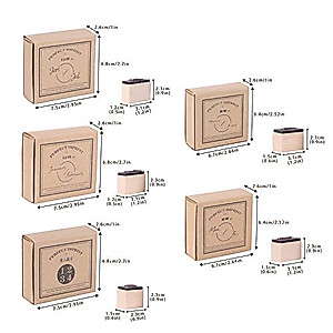 Vintage Wooden Rubber Stamps, Dedoot 52 pcs Date Stamps Vintage Wooden Month Week and Number Stamps for Card Making Painting Teaching