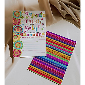 Your Main Event Prints Fiesta Baby Shower Invitation - Taco Baby Shower - Taco Bout A Baby Shower Invite - Fiesta Invitation - 20 Fill-in Invitations - Envelopes Not Included