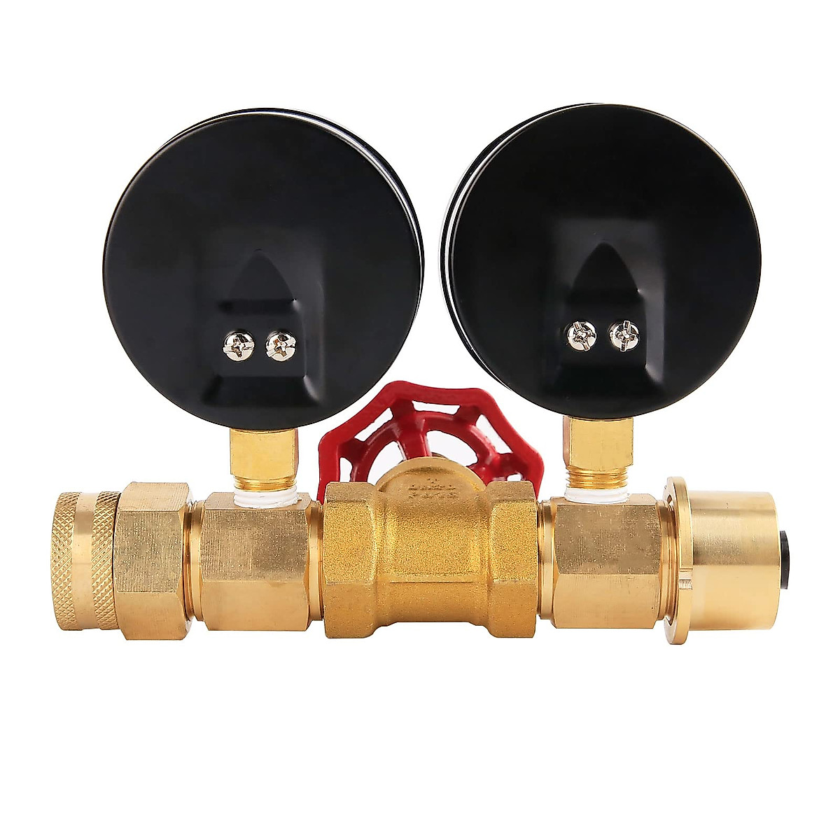 Watflow Water Gauge Pressure, Flow, & PSI Test Gauge,0-160psi,0-13 GPM, 3/4" Female Hose Thread.